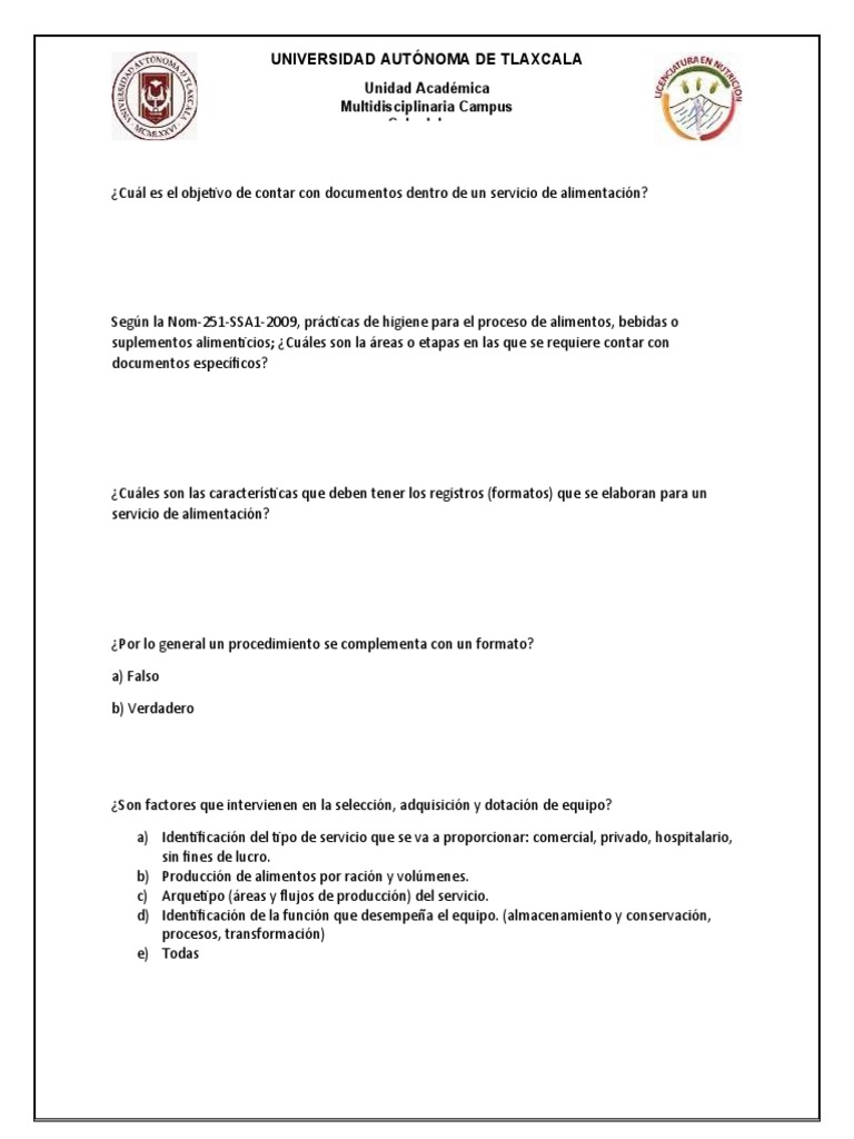 Examen Doctos | PDF | Comida y bebida