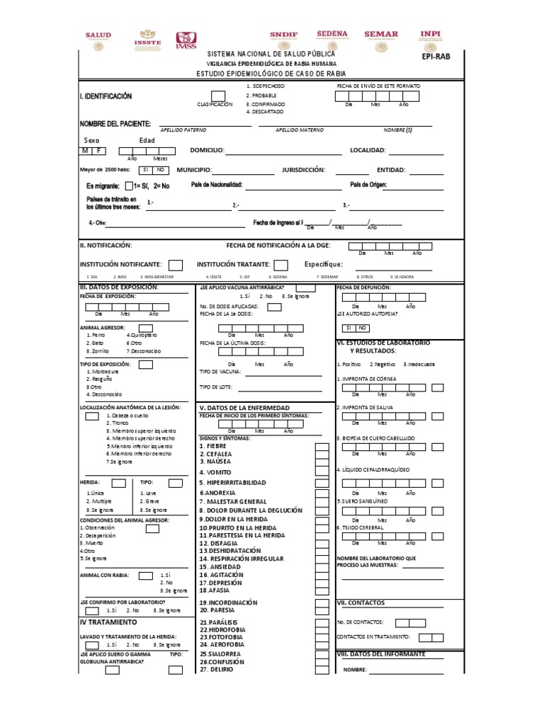 Estudio epidemiológico de un caso de rabia humana en México | PDF ...
