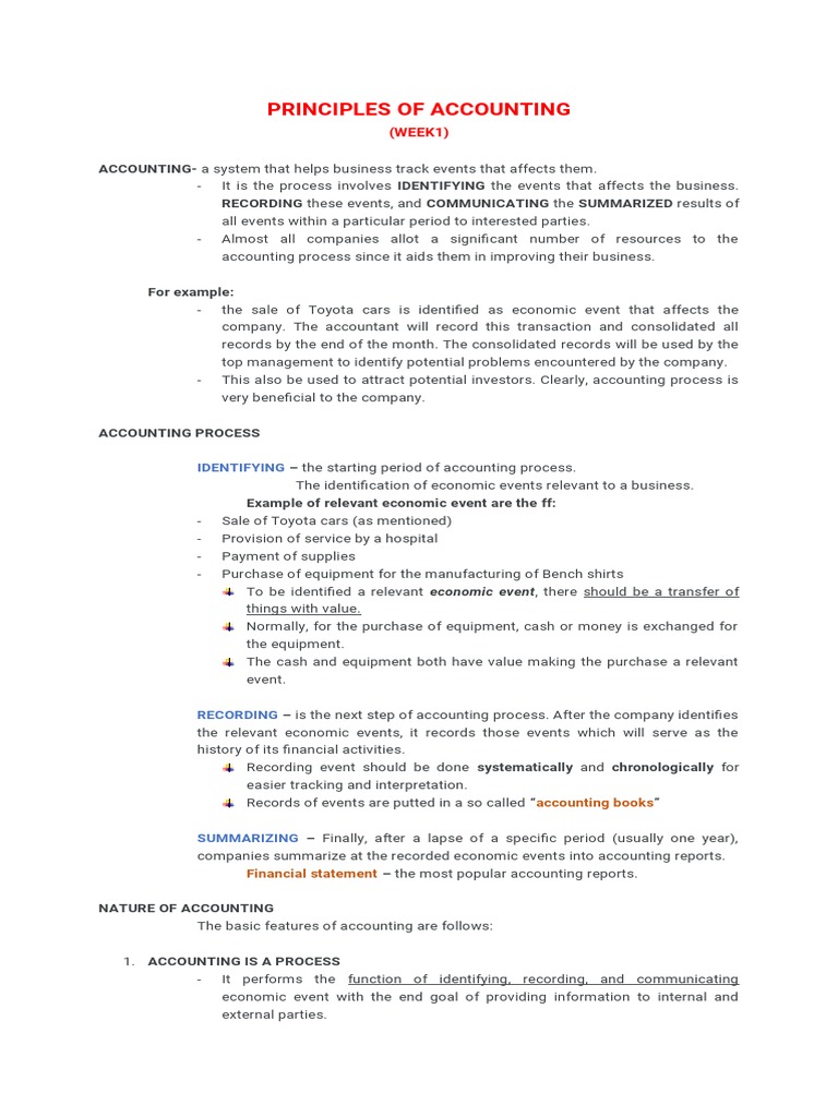 Principles of Accounting Overview | PDF | Accounting | Financial Statement