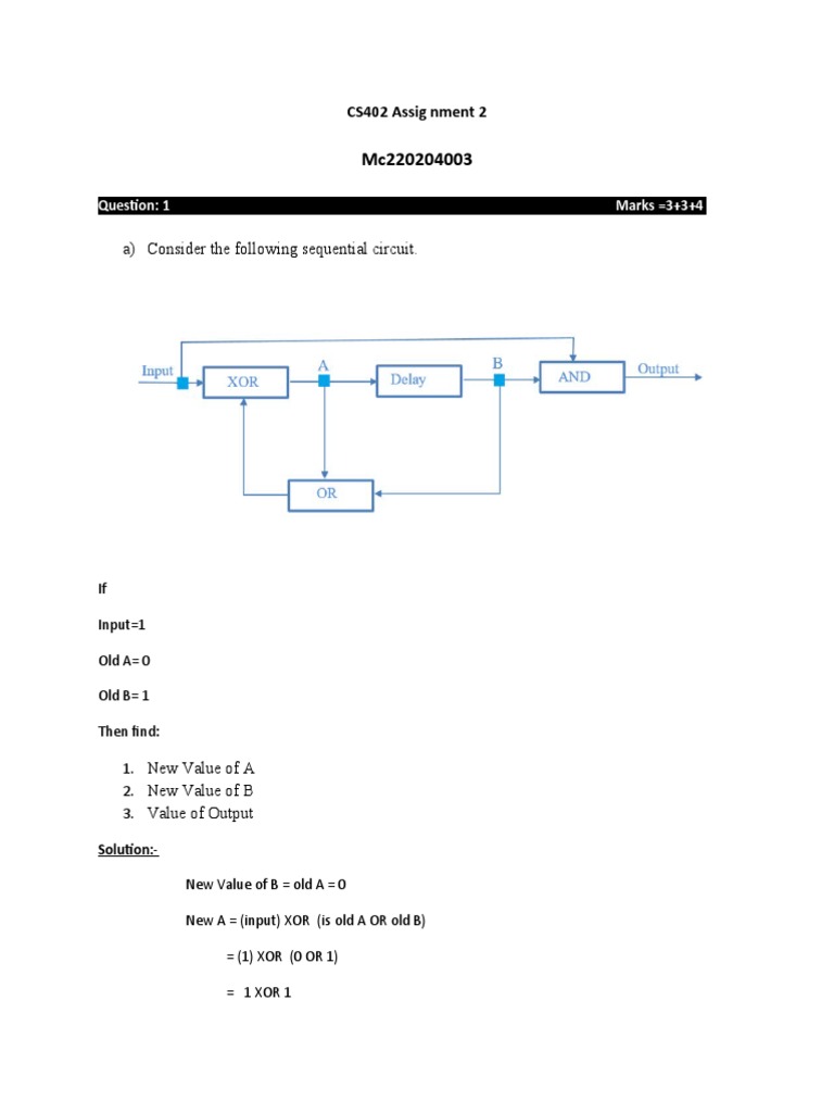 Sequential Circuit Analysis | PDF