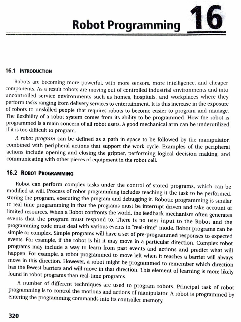 Robot Programming | PDF | Computer Programming | Robot Robot Programming | PDF | Computer Programming | Robot