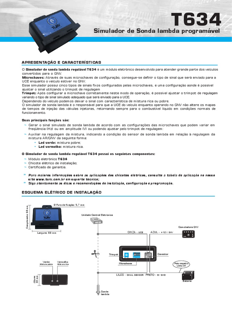 Manual T634 Rev 00 1406 02082021 | PDF | Injeção eletrônica ...