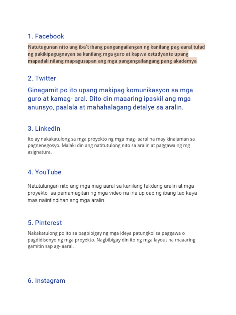 Types of Social Media | PDF