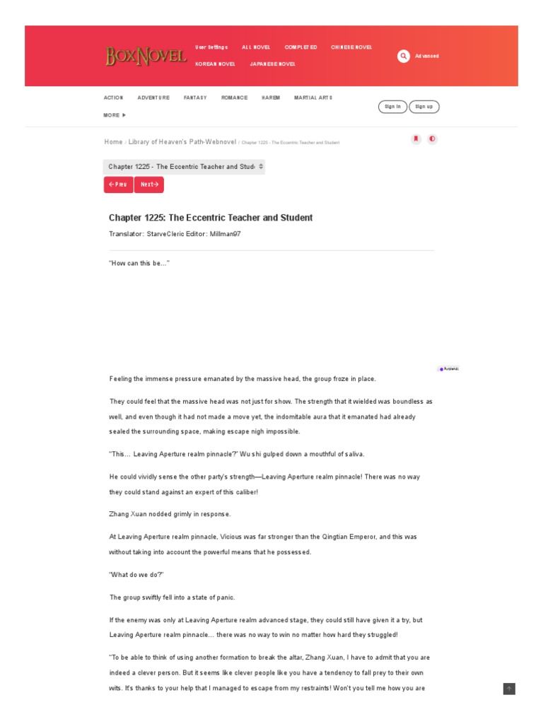 Library of Heavens Path Webnovel Chapter 1225 | PDF