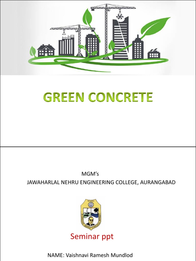 Green Concrete | PDF | Concrete | Cement