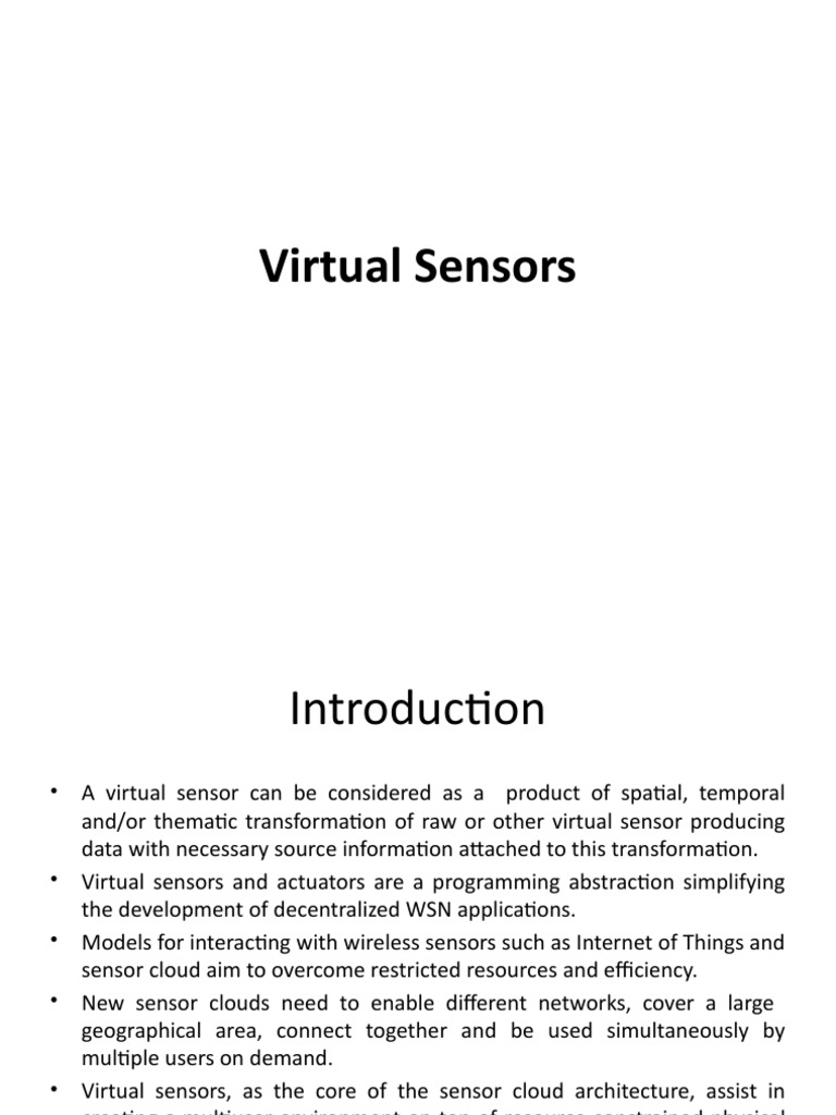 Virtual Sensors | PDF | Internet Of Things | Security