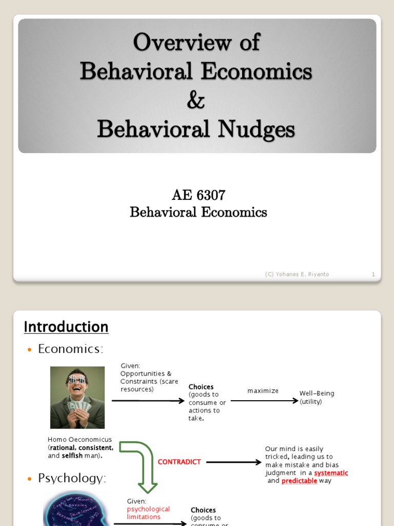 Overview of Behavioral Economics & Behavioral Nudges | PDF | Behavioral Economics | Economics