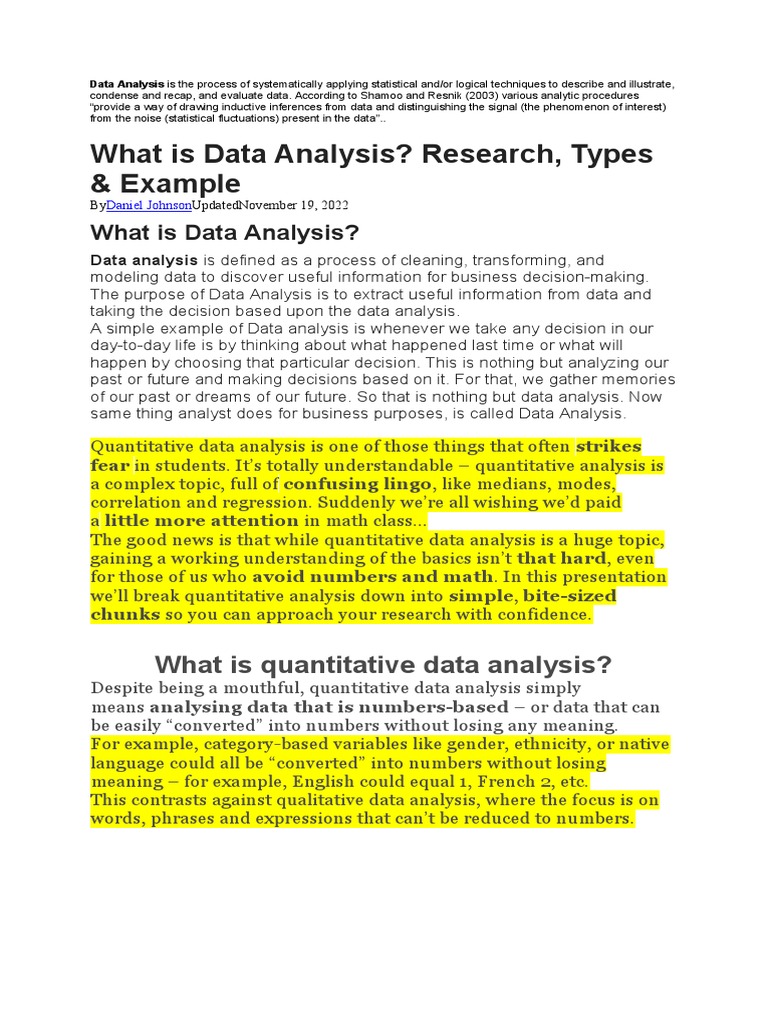 Data Analysis Quantitative | PDF | Statistics | Data Analysis