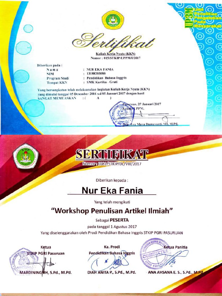 Contoh Sertifikat | PDF