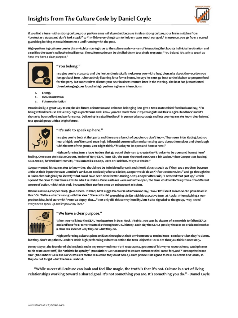 The Culture Code | PDF