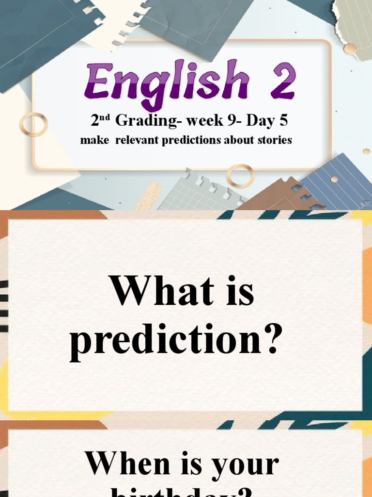 2nd Grading ENGLISH Week 9 Day 5 | PDF