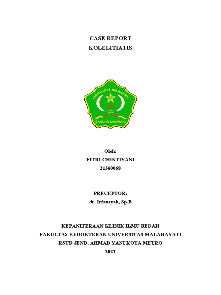 Laporan Kasus Kolelitiasis | PDF