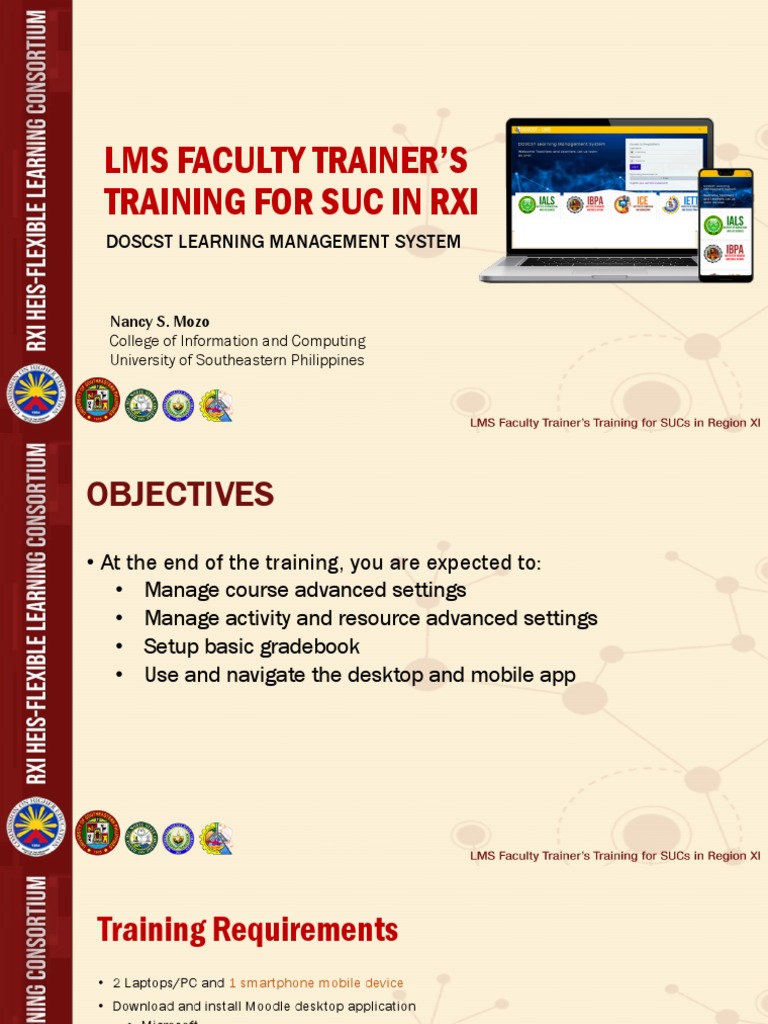 Moodle LMS Faculty Training Guide | PDF | Mobile App | Application Software