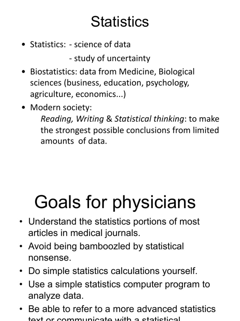 Understanding Statistics: A Guide for Physicians to Interpret Medical ...