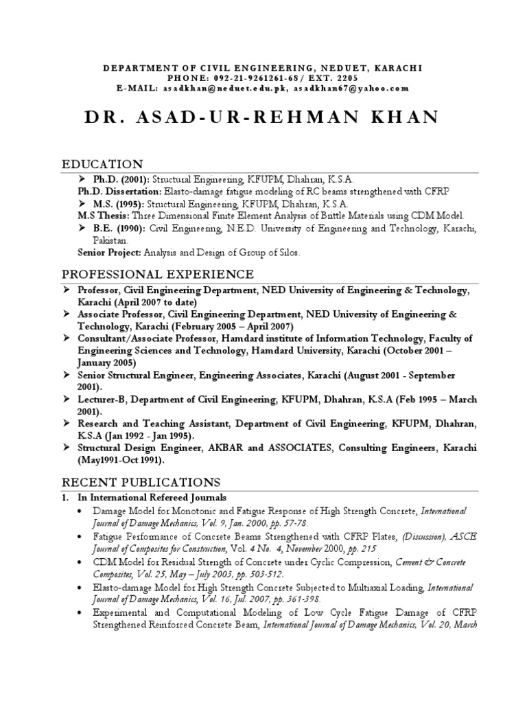CV - Dr. Asad | PDF