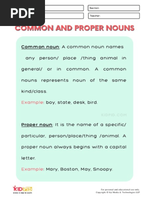 Common And Proper Noun Worksheets 3rd Grade Sorting Common And Proper