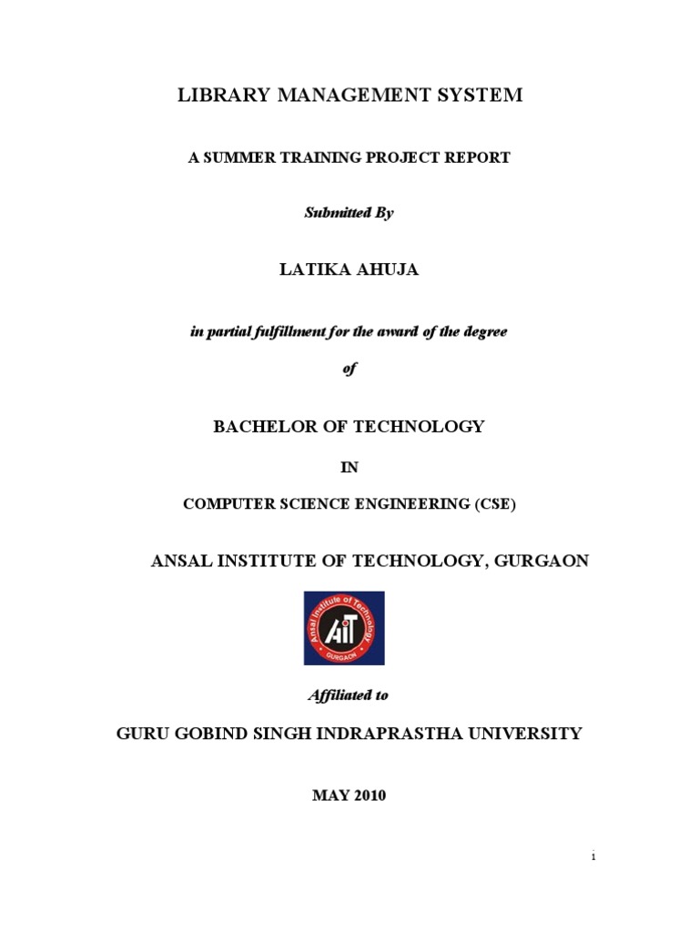 Library Management System: Latika Ahuja | PDF | Application Programming Interface | Microsoft ...