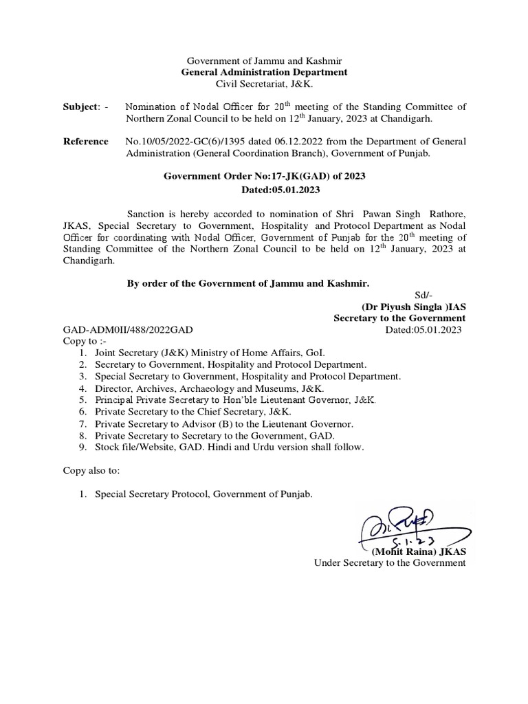 Show Order | PDF | Government Of India | Government