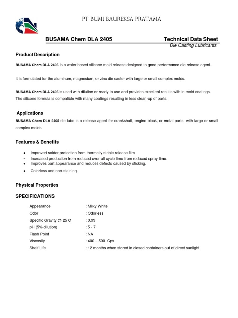 Die Casting Lubricant Guide | PDF | Materials | Industrial Processes