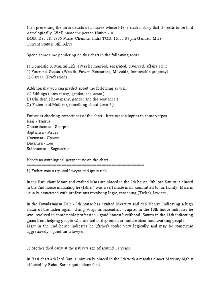 Case Study Astrologically | PDF | Planets In Astrology | Astronomy