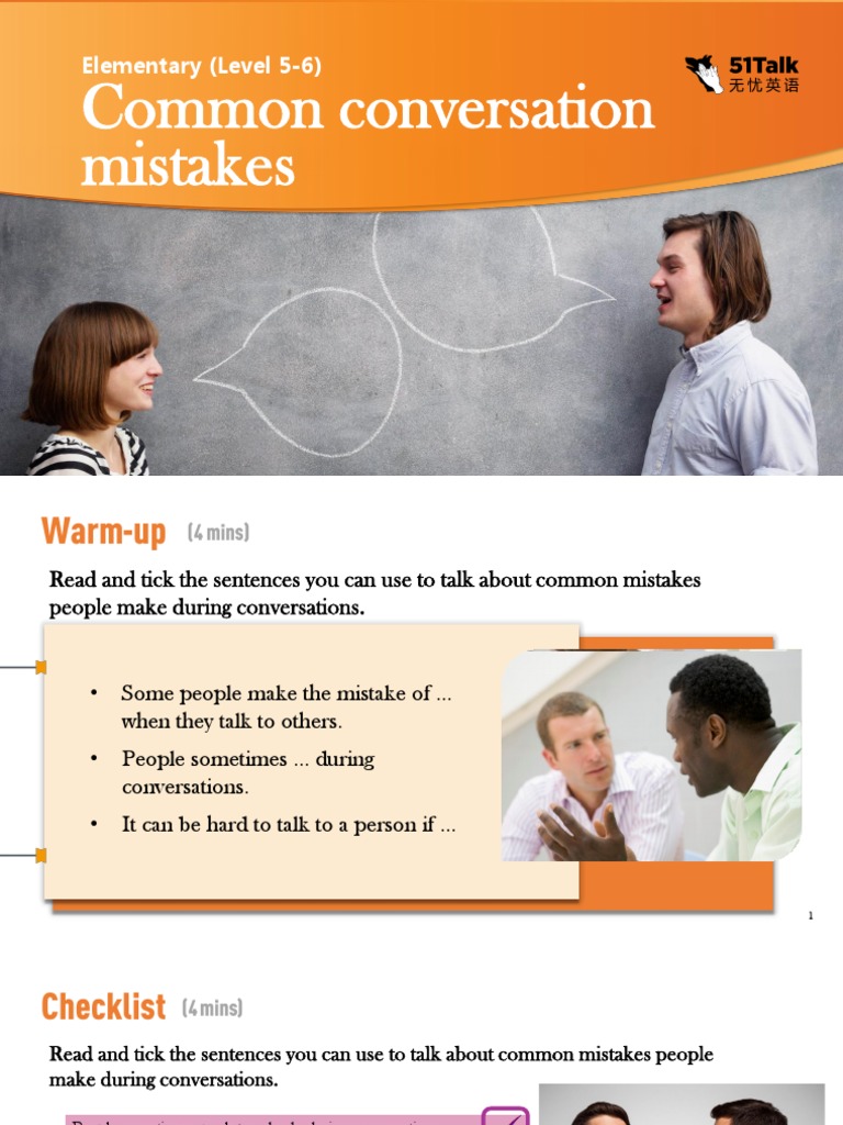 Common Conversation Mistakes | PDF