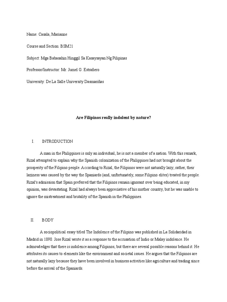 Debunking Filipino Indolence Myths | PDF | Philippines