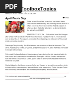 Bad Habits - Safety Toolbox Talks Meeting Topics | PDF