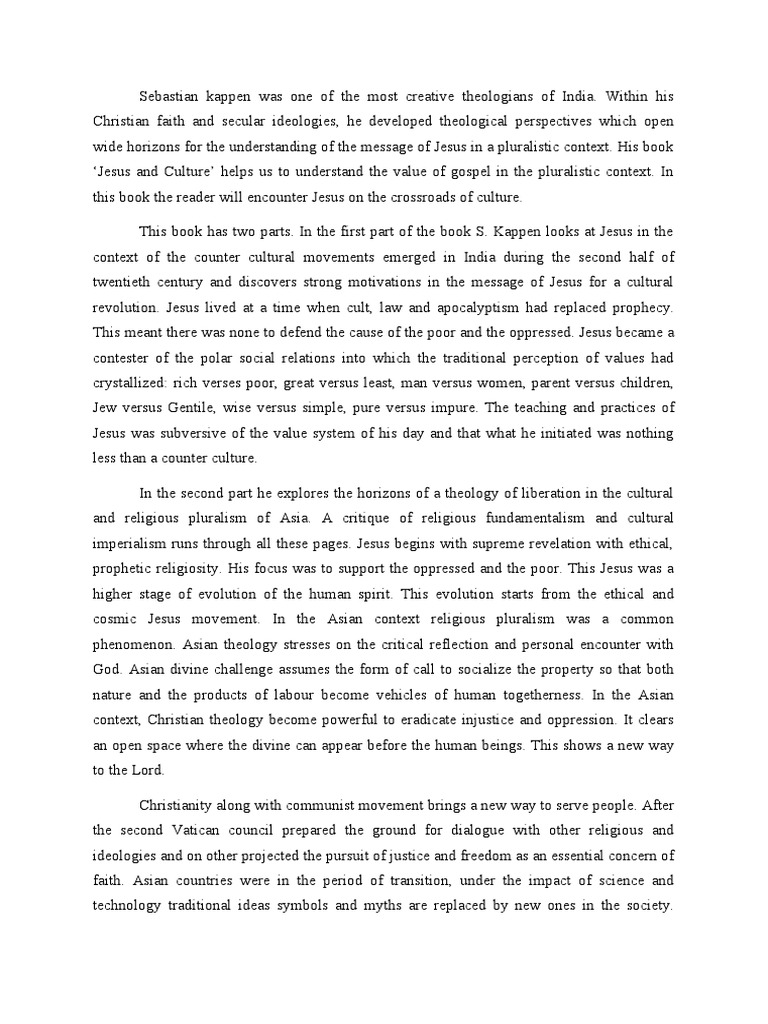 Sebastian Kappen | PDF | Religious Pluralism | Jesus