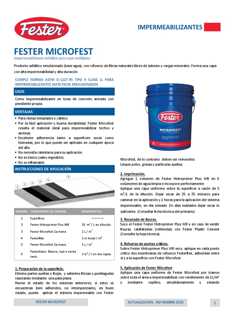 Fester Microfest Fester MX | PDF | Hormigón | Química