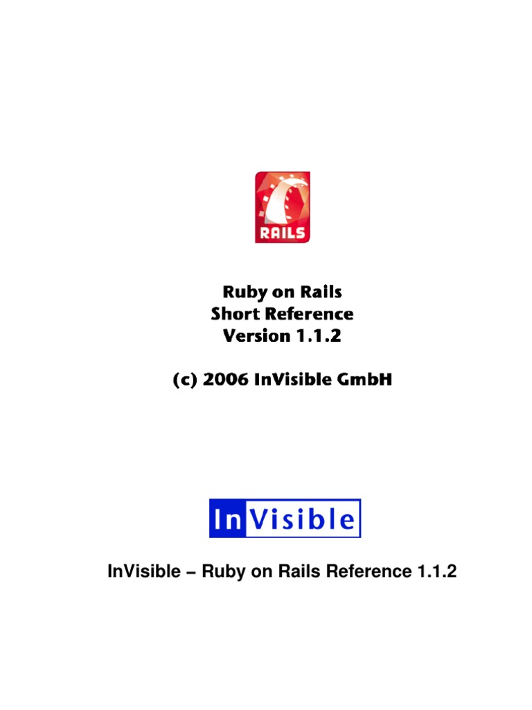 Rails Reference 1.1 | PDF | Http Cookie | Ruby On Rails