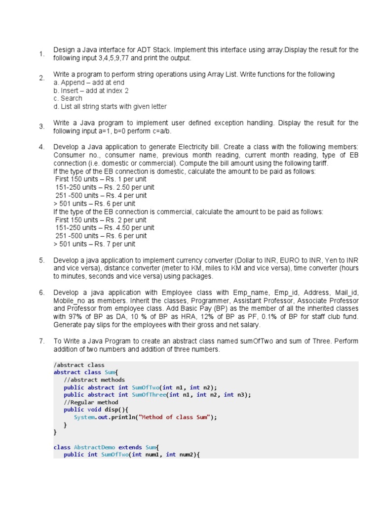 Set With Ans | Download Free PDF | Method (Computer Programming) | Class (Computer Programming)