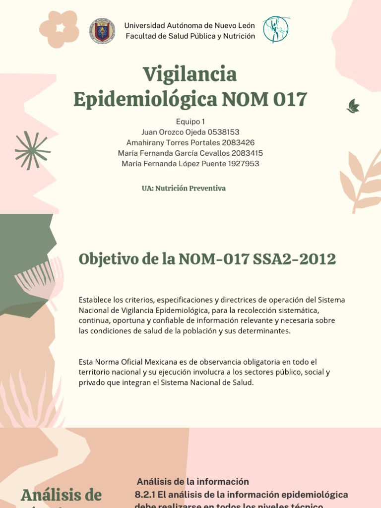Vigilancia Epidemiológica NOM 017 | PDF | Ciencia y matemáticas