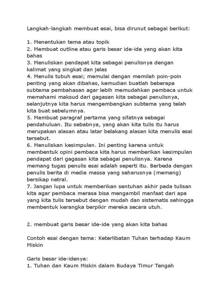 Langkah Menulis Esai | PDF | Filsafat | Seni & Disiplin Bahasa