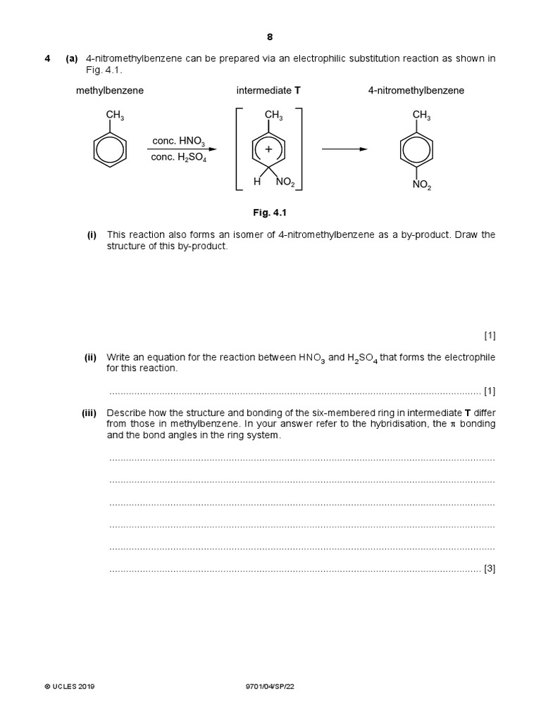Specimen Paper 4 Benzene | PDF