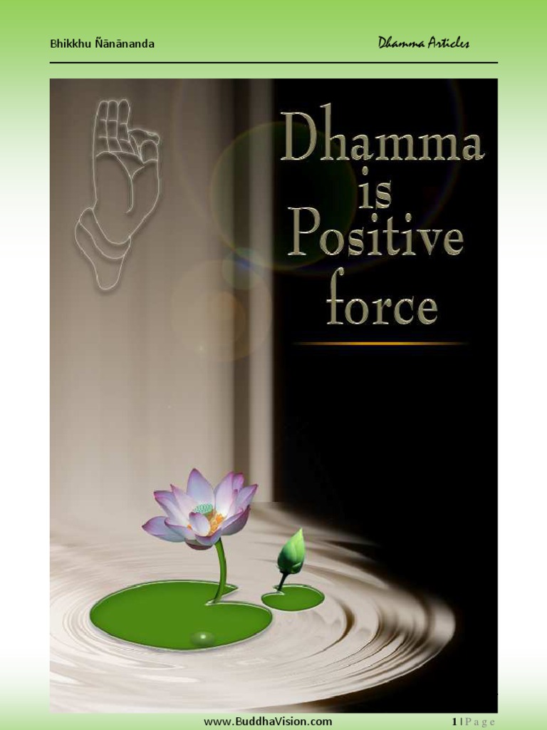 Positive Thinking in Buddha's Dhamma | PDF | Dharma | Thought