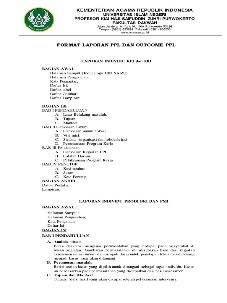 Format Laporan Dan Buku Bunga Rampai | PDF