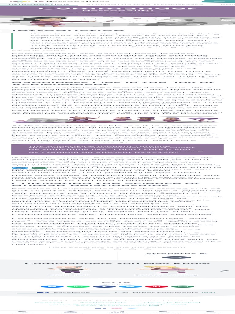 Introduction Commander (ENTJ) Personality 16personalities | PDF ...