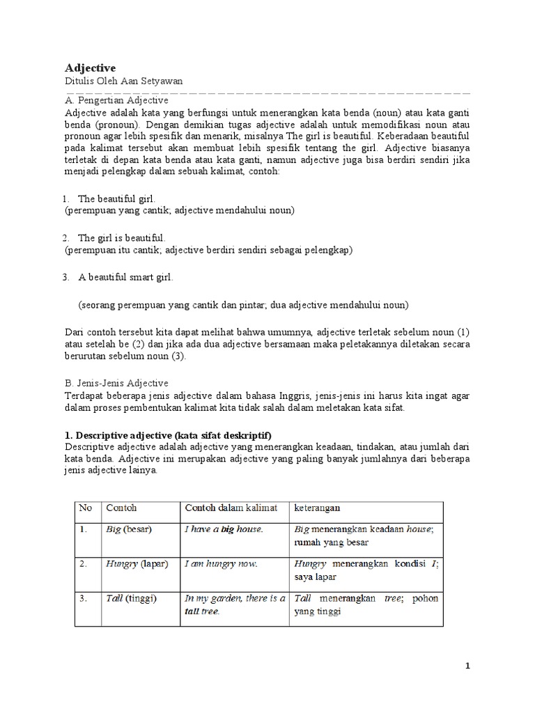Adjective | PDF