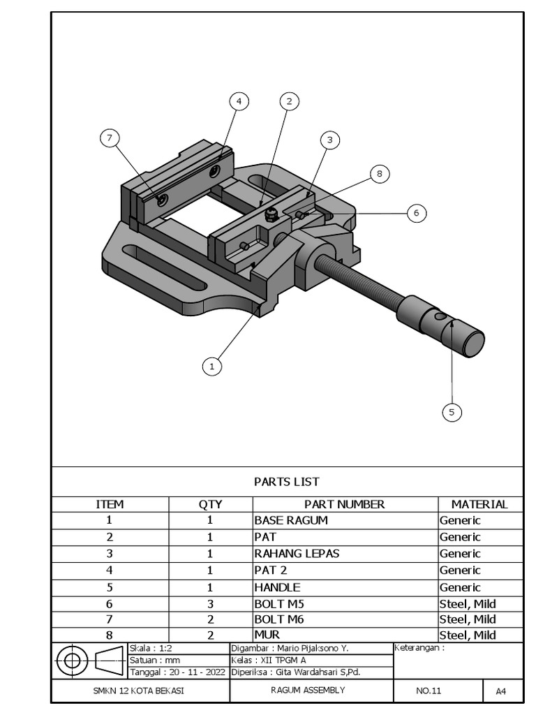 Ragum Assembly Parts List | PDF