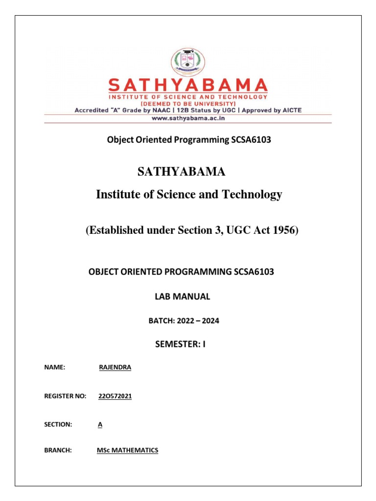 Oop Lab File Pdf Subroutine Programming