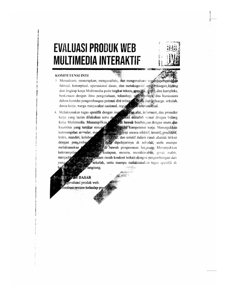 Evaluasi Produk Web Multimedia Interaktif | PDF
