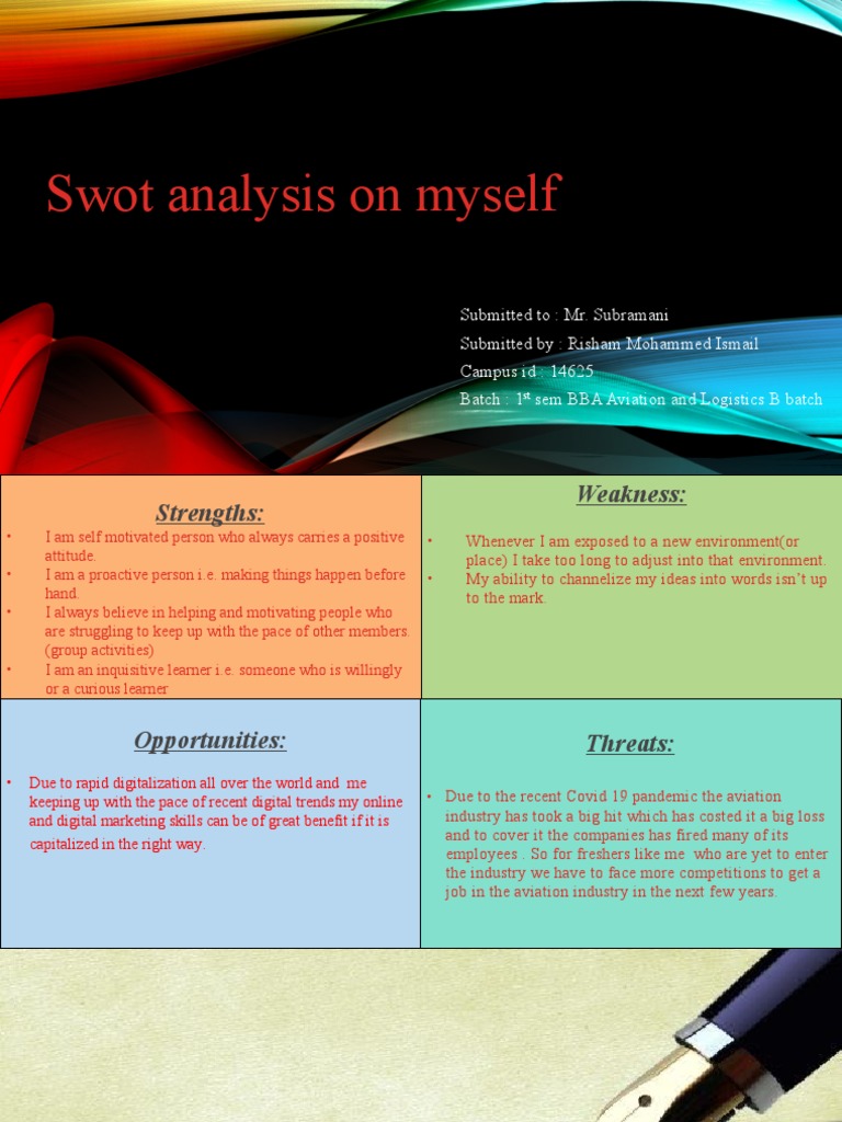 Swot Analysis On Myself | PDF