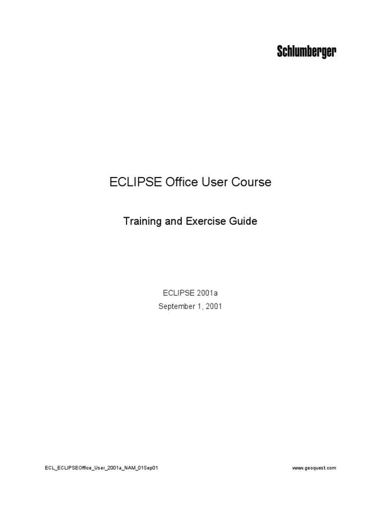 Eclipse Office Simulation Workflow Lecture | PDF | Menu (Computing ...