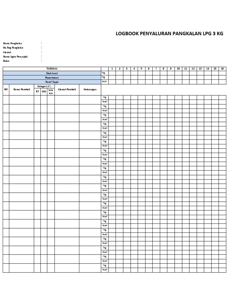 Format Logbook 2023 | PDF