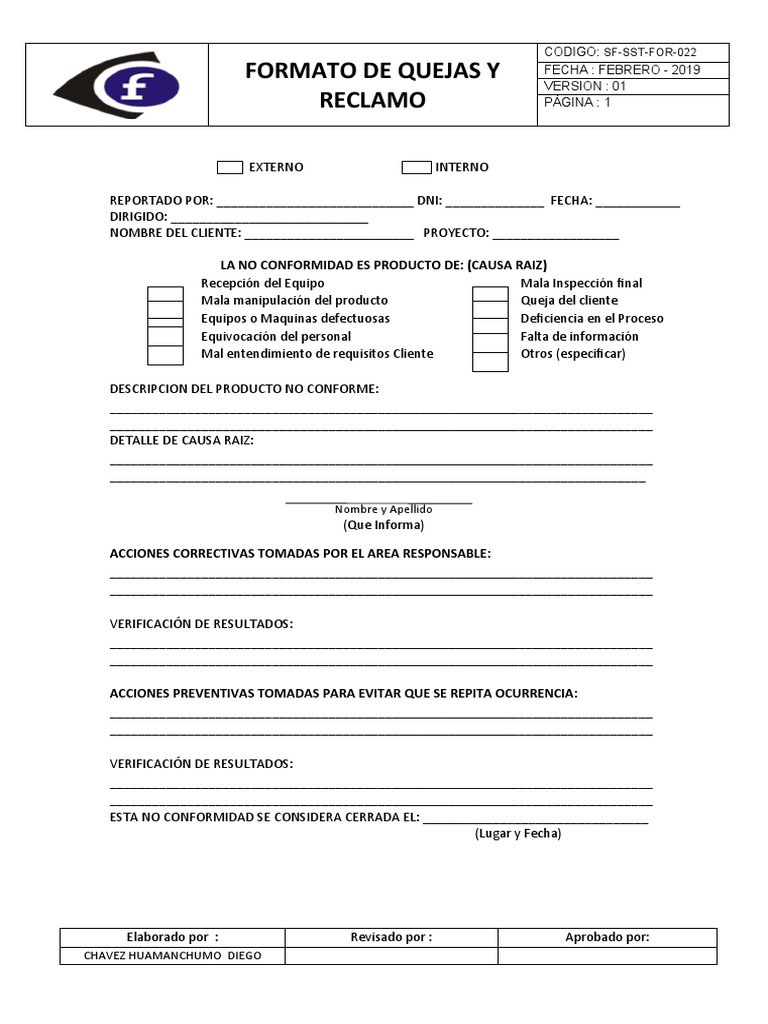 Sf-Sst-For-022 No Conformidades | PDF | Informática
