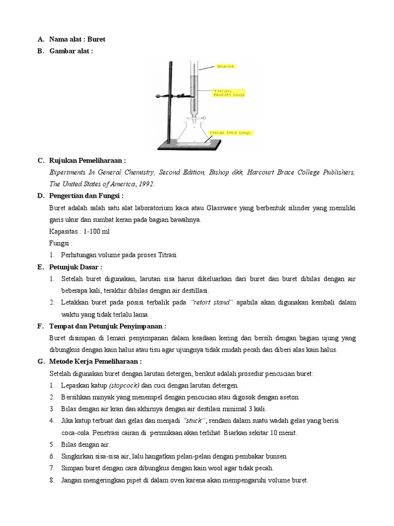Contoh SOP Pemeliharaan BURET | PDF
