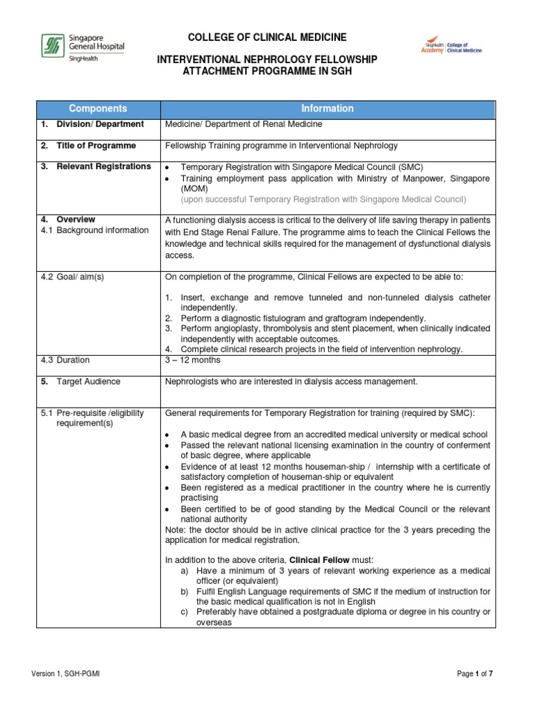 Interventional Nephrology Fellowship Program | PDF | Nephrology ...