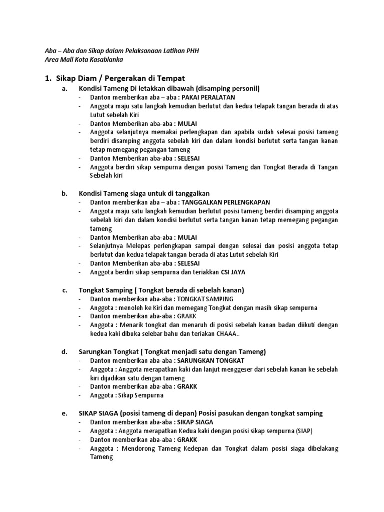 Sikap PHH Area KOKAS | PDF