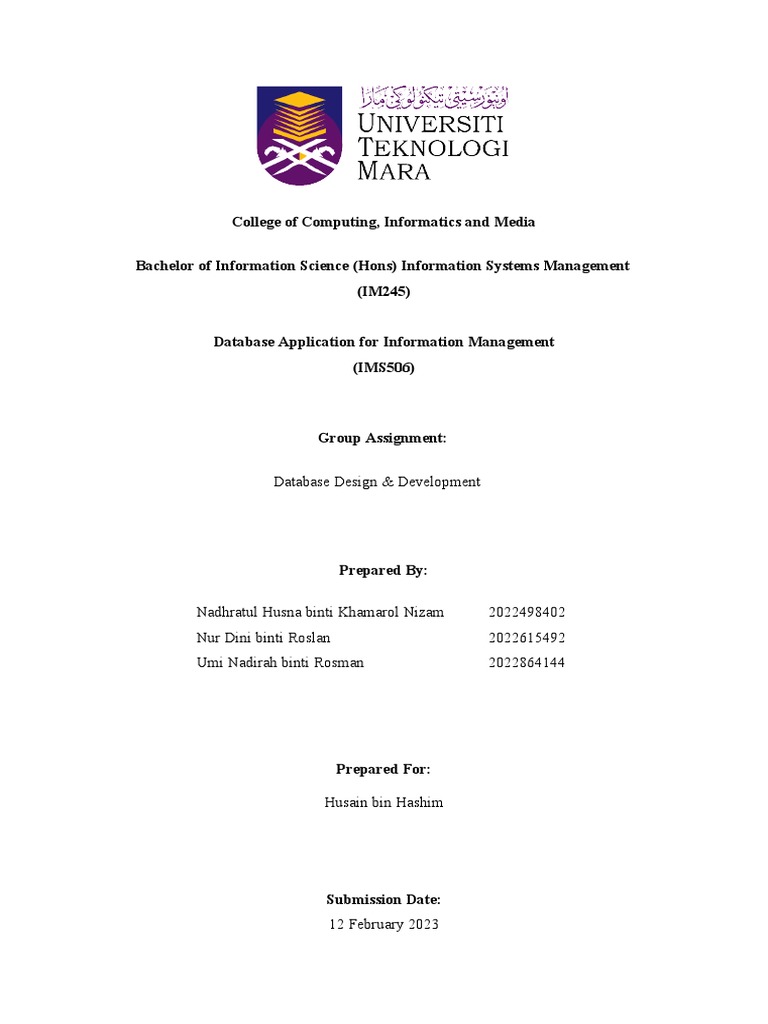 Group 5 - Grouping Report | PDF | Computing | Business