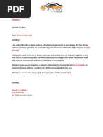 LETTER OF REQUEST Tables and Chairs | PDF